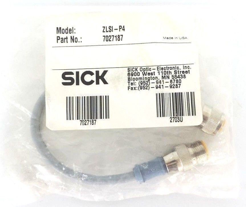 NEW SICK OPTIC MODEL ZLSI-P4 SENSOR CORD 7027187 — PremiumPLC