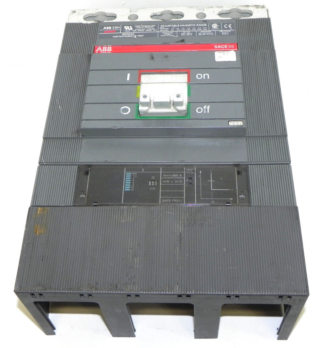 ABB SACE S6 CIRCUIT BREAKER SACE-PR211 3POLE UNIT TYPE S6H — PremiumPLC