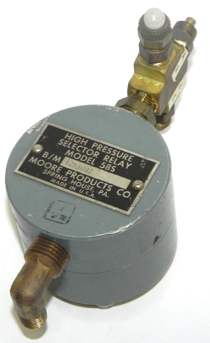 MOORE PRODUCTS MODEL 58S HIGH PRESSURE SELECTOR RELAY B/M 12530S2 ...