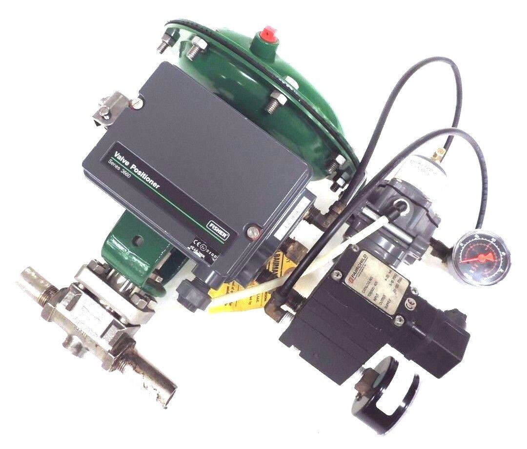 FISHER 32.24688S CONTROL VALVE W/ FISHER TYPE 3660 POSITIONER, 67CFR-3 ...