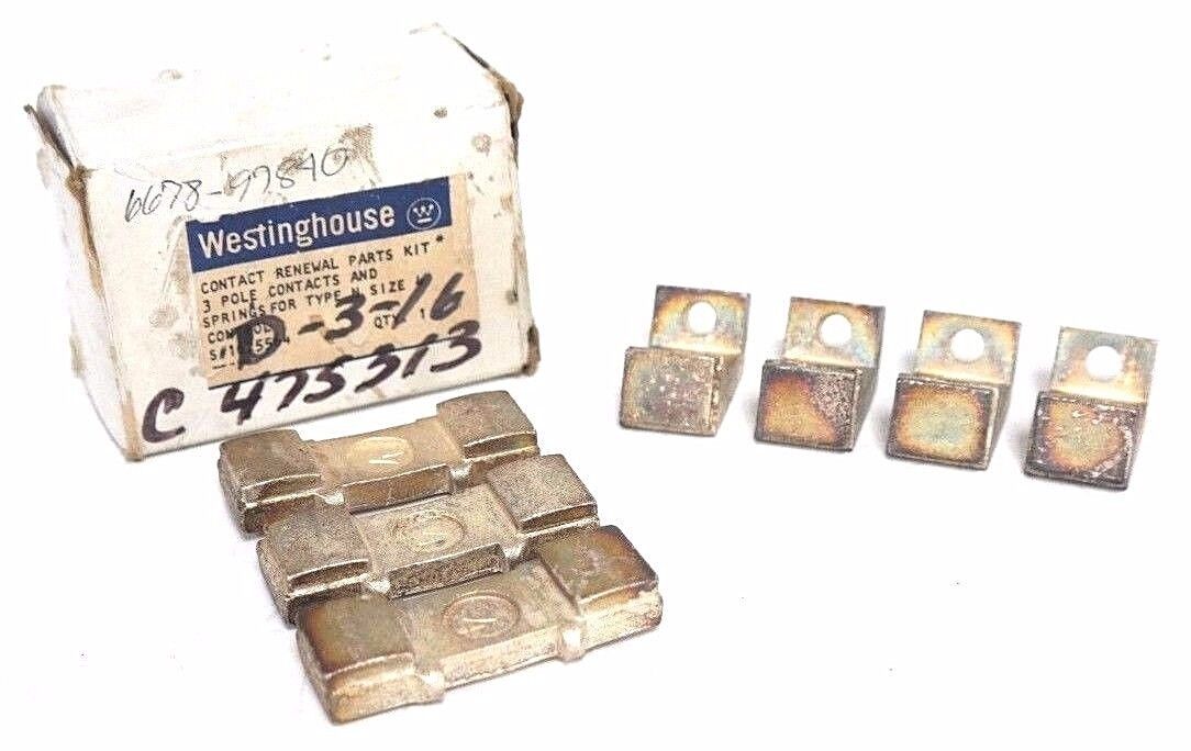 NEW WESTINGHOUSE 1625564 CONTACT KIT, 3-POLE, MISSING PARTS SEE PHOTOS ...
