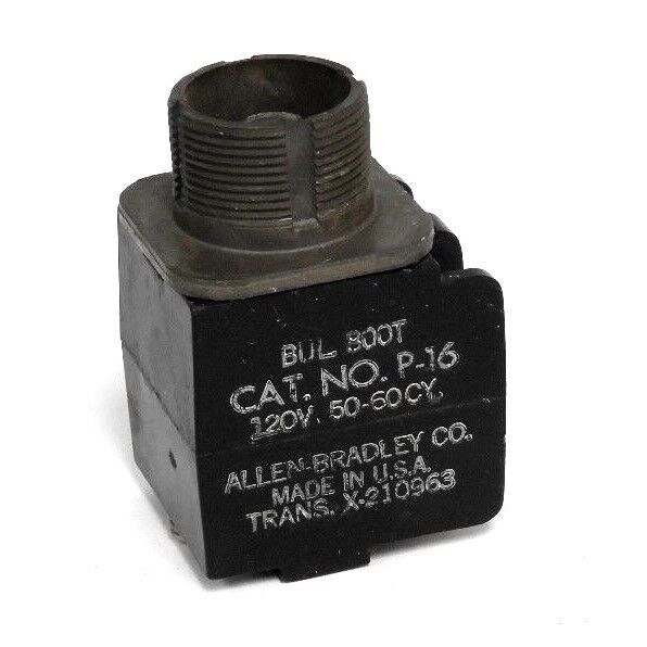 ALLEN BRADLEY 800T P-16 PILOT LIGHT W/ X-210963 TRANSFORMER 120V 50-60 ...