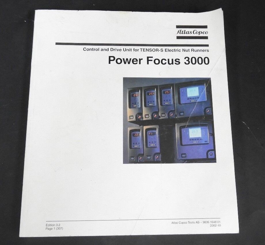 ATLAS COPCO POWER FOCUS 3000 OPERATING MANUAL — PremiumPLC