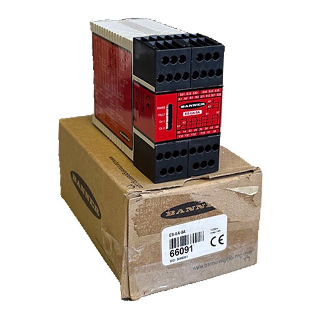 NEW BANNER ES-UA-5A / ESUA5A E-STOP/INTERLOCK MONITORING SAFETY MODULE ...