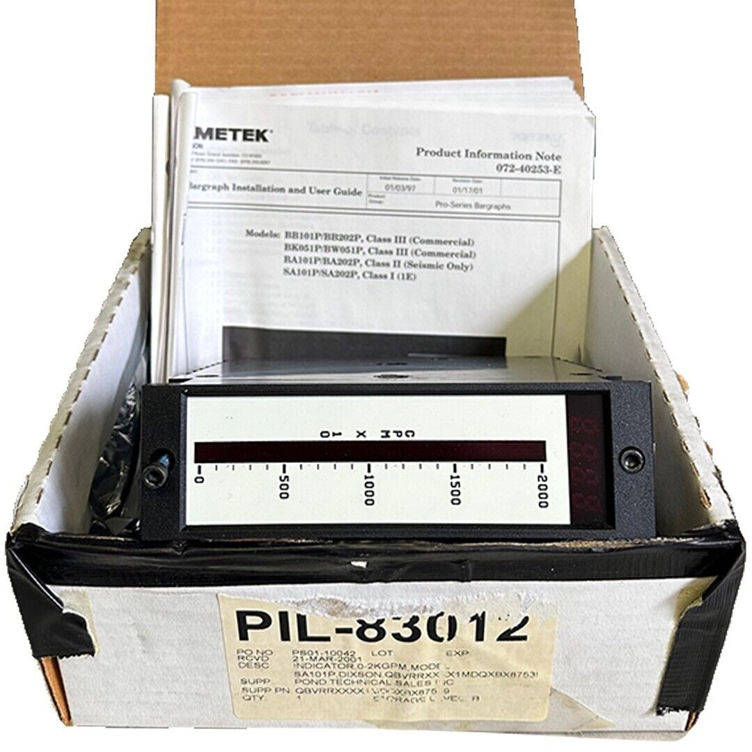 NEW AMETEK DIXSON SA101P BARGRAPH INDICATOR 0-2KGPM 115V — PremiumPLC