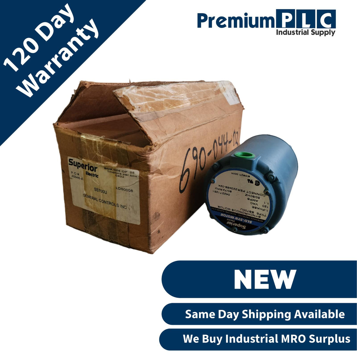 NEW SUPERIOR ELECTRIC SLO-SYN SS700U SYNCHRONOUS MOTOR 1-PHASE 120VAC ...