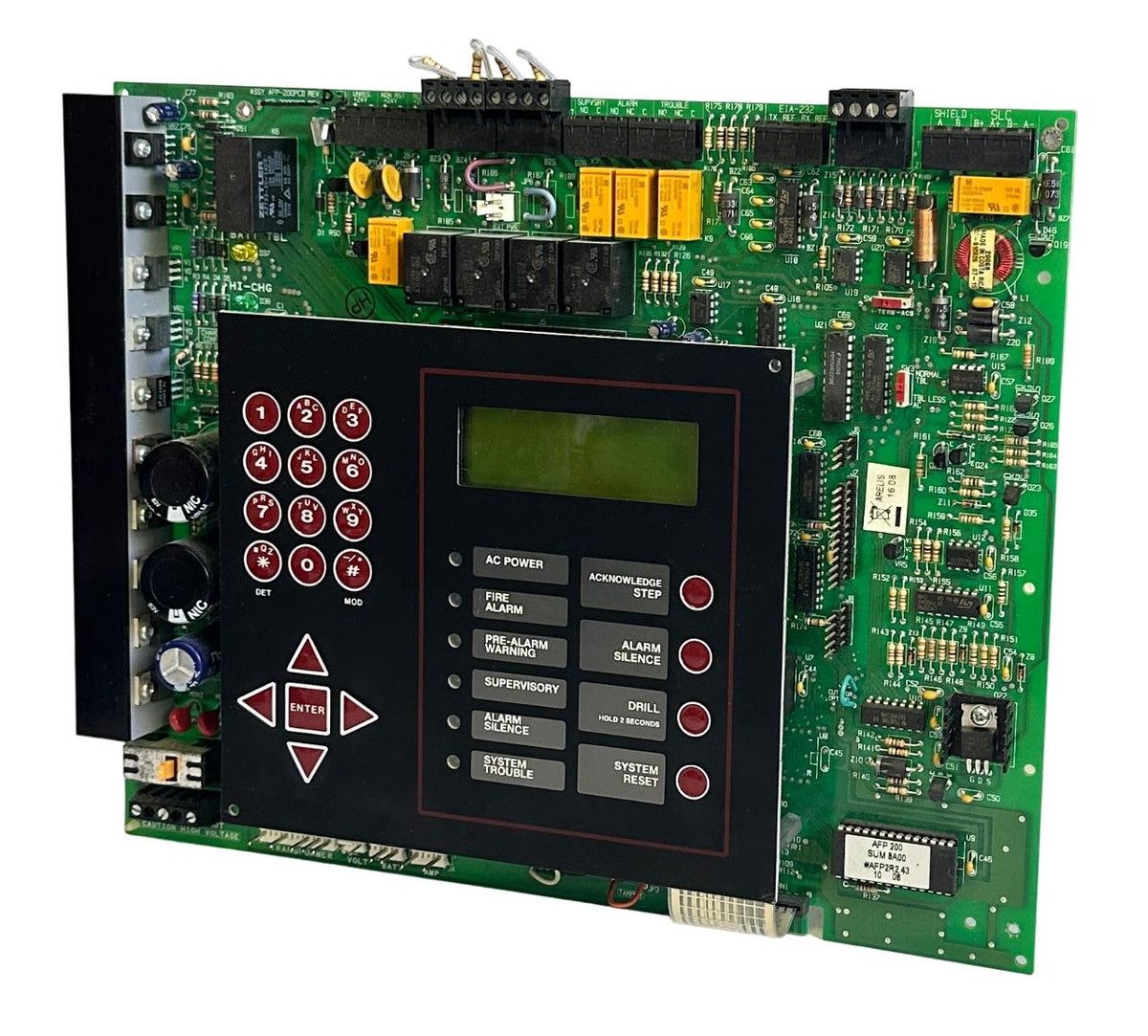 NOTIFIER AFP-200PCD / AFB 200 ANALOG FIRE PANEL BOARD AND DISPLAY BLAC ...