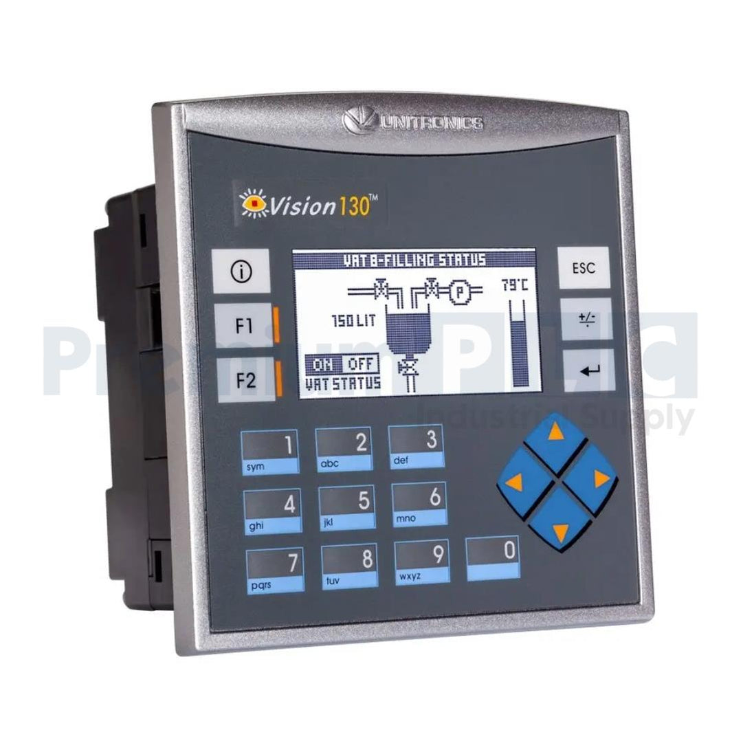 UNITRONICS V130-33-TA24 VISION 130 SERIES PLC+HMI PANEL MONOCHROME DIS ...