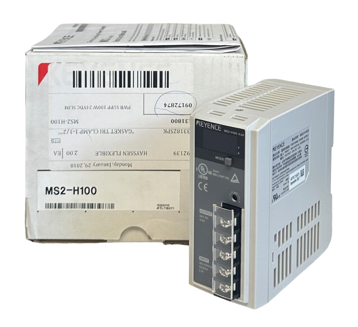 NEW KEYENCE MS2-H100 / MS2H100 SWITCHING POWER SUPPLY 100-240VAC 2.1A ...