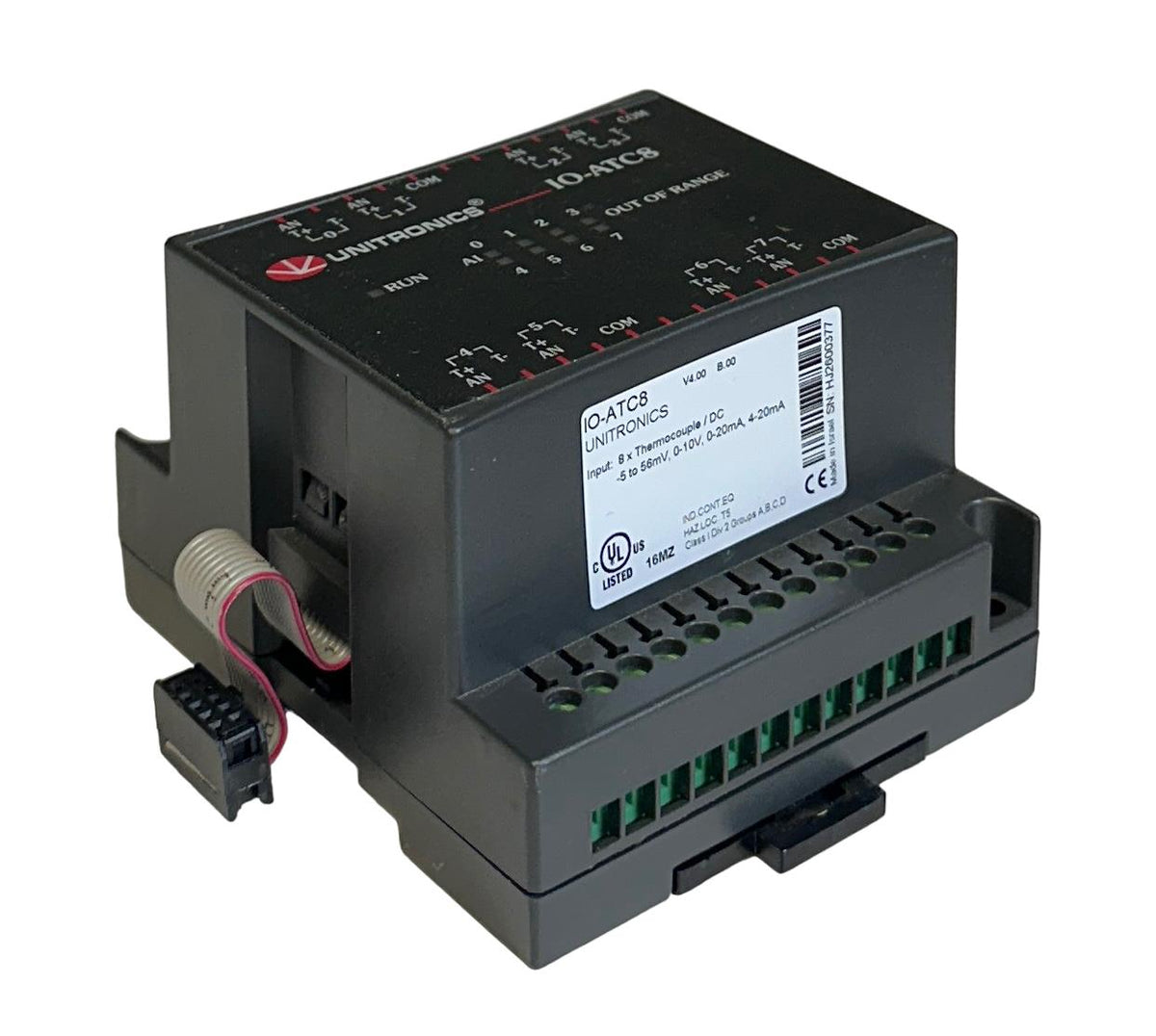 UNITRONICS IO-ATC8 / IOATC8 8-PT ANALOG THERMOCOUPLE INPUT MODULE 0-10 — PremiumPLC