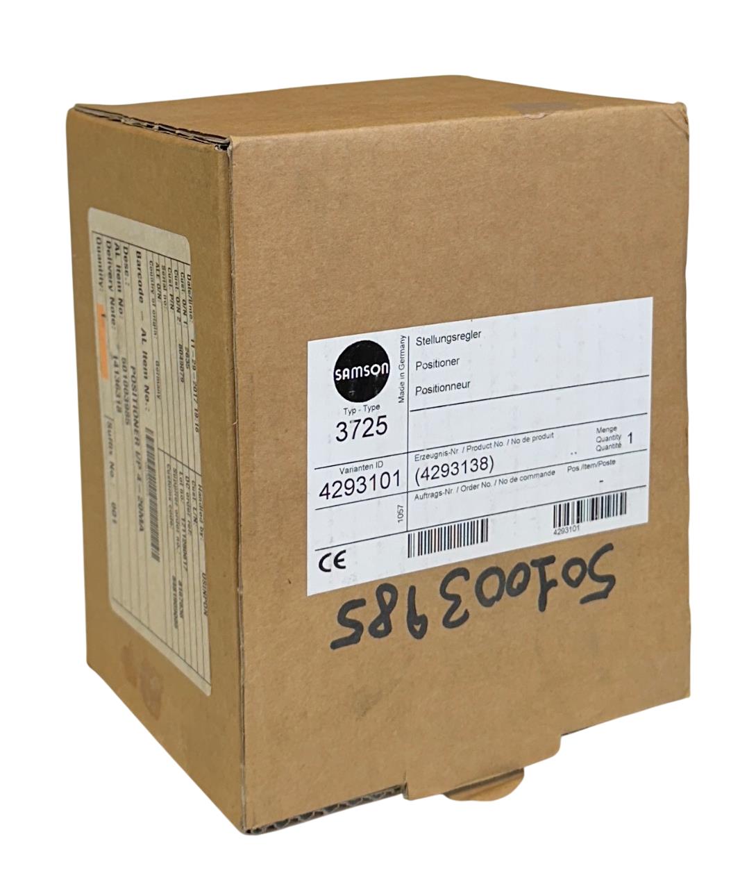 SAMSON 3725 / 4293138 / 3725-0000000000.00 PNEUMATIC POSITIONER 4-20mA ...