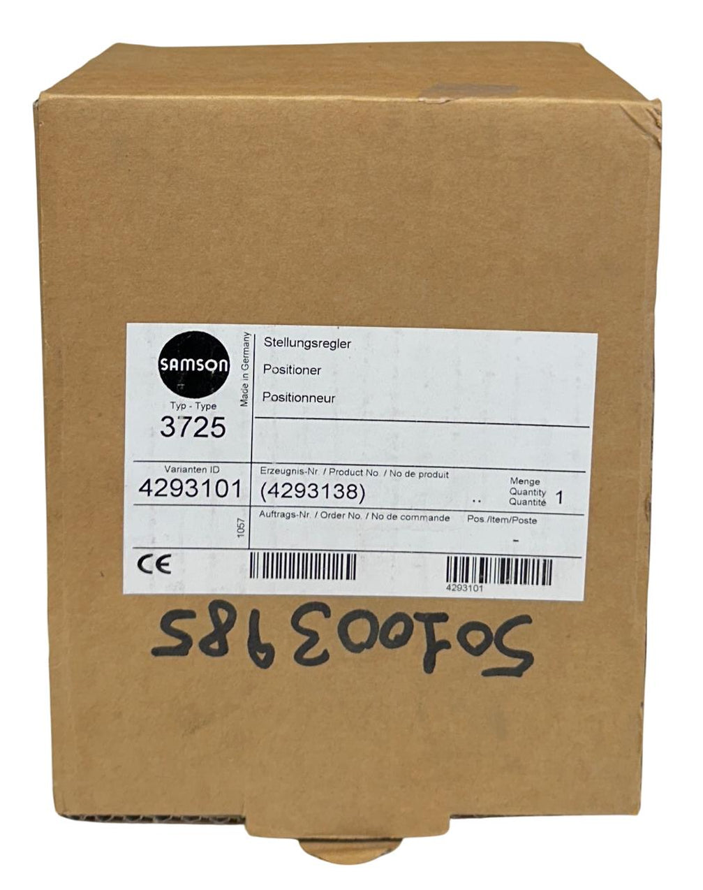 SAMSON 3725 / 4293138 / 3725-0000000000.00 PNEUMATIC POSITIONER 4-20mA ...