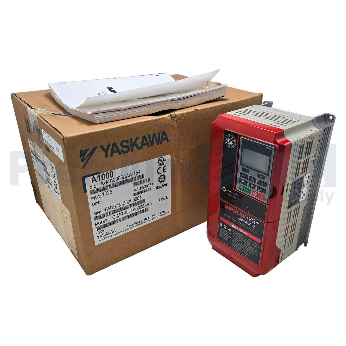 MAGNETEK YASKAWA 4004-VG+S4 IMPULSE VG+ SERIES 4 VFD 460V 3HP CIMR-AU4 — PremiumPLC