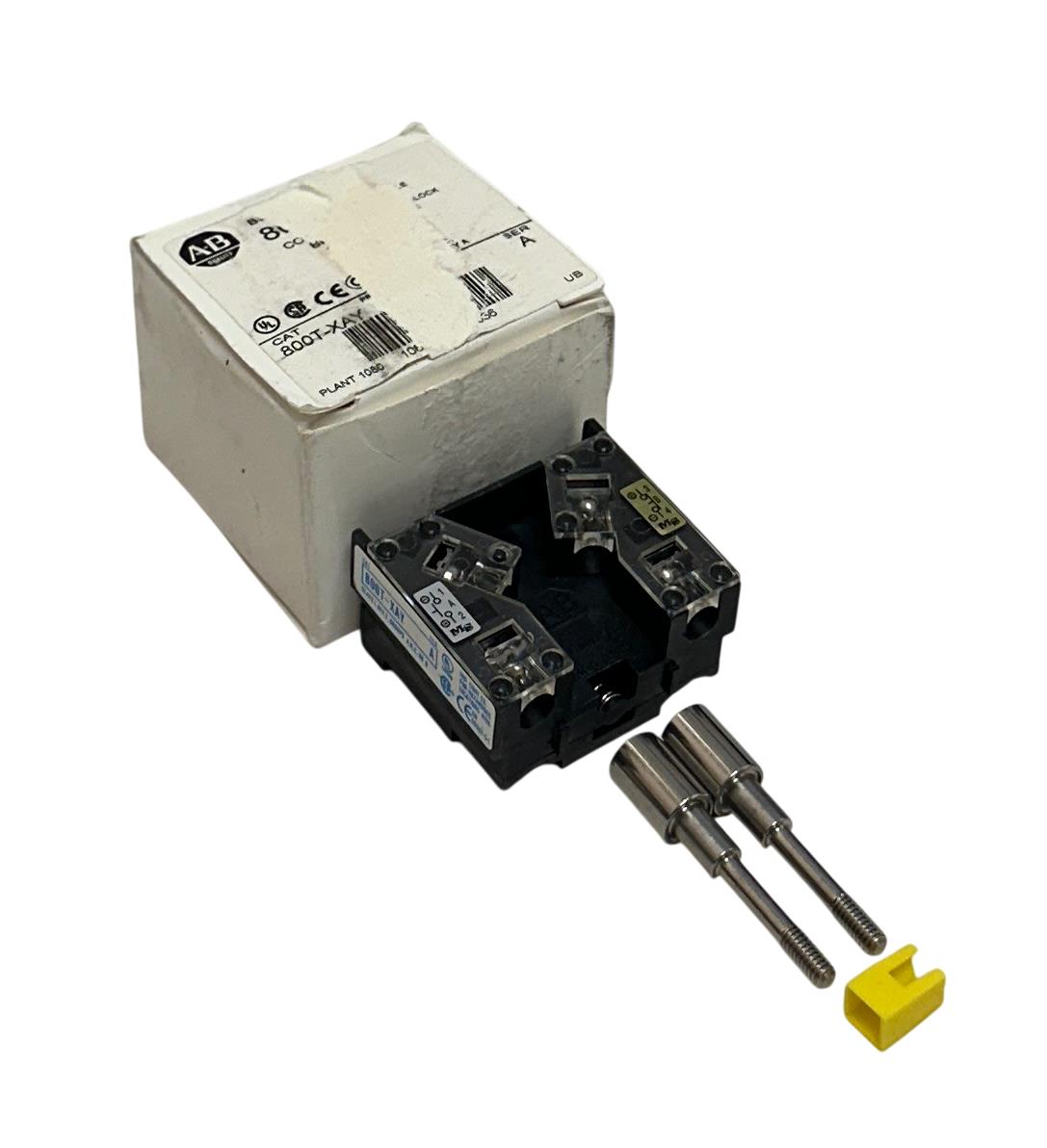 ALLEN BRADLEY 800T-XAY /A BULLETIN 800T STACKABLE CONTACT BLOCK AC/DC ...