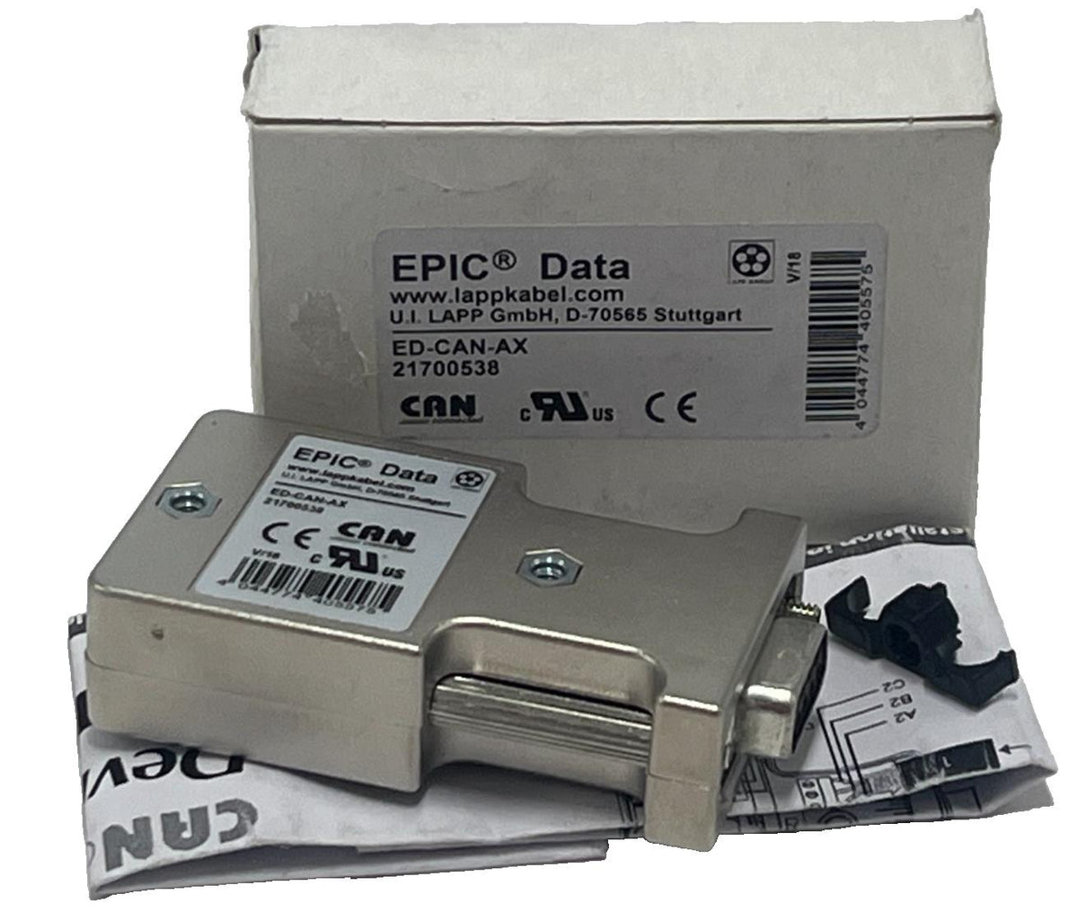 EPIC DATA ED-CAN-AX CAN-BUS Connector Sub-D 9-Pin Fieldbus Connector L ...