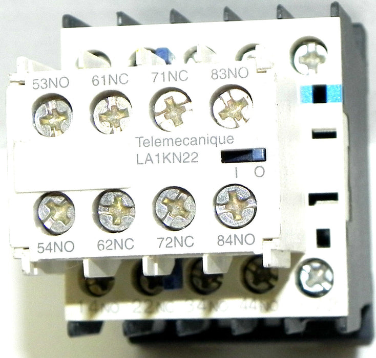 TELEMECANIQUE CA3KN31BD CONTROL RELAY 24V W/ LA1KN22 AUX CONTACT ...