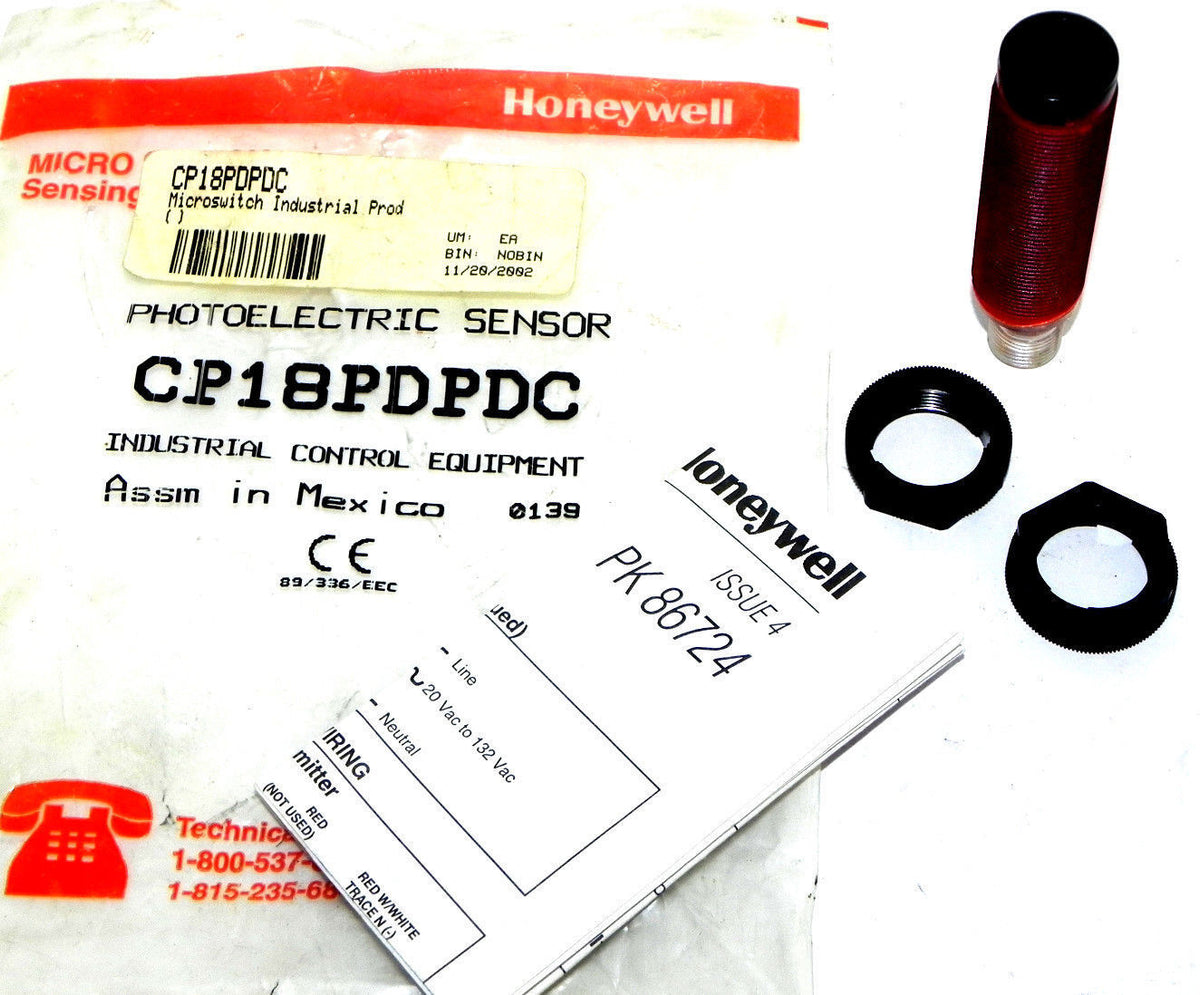 NEW HONEYWELL CP18PDPDC PHOTOELECTRIC SENSOR 10-30VDC 150MA 1.5M POLAR ...