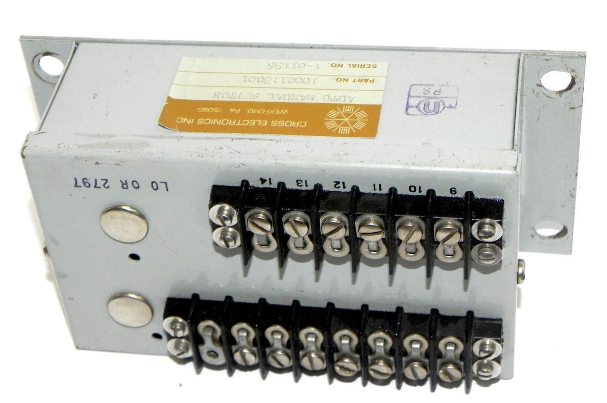 CROSS ELECTRONICS 100C118G01 AUTO MANUAL SWITCH — PremiumPLC