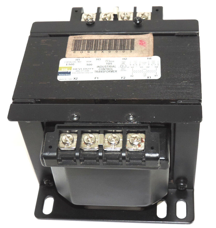 SOLA EGS HEVI-DUTY INDUSTRIAL CONTROL TRANSFORMER .500 KVA CLASS 105 ...