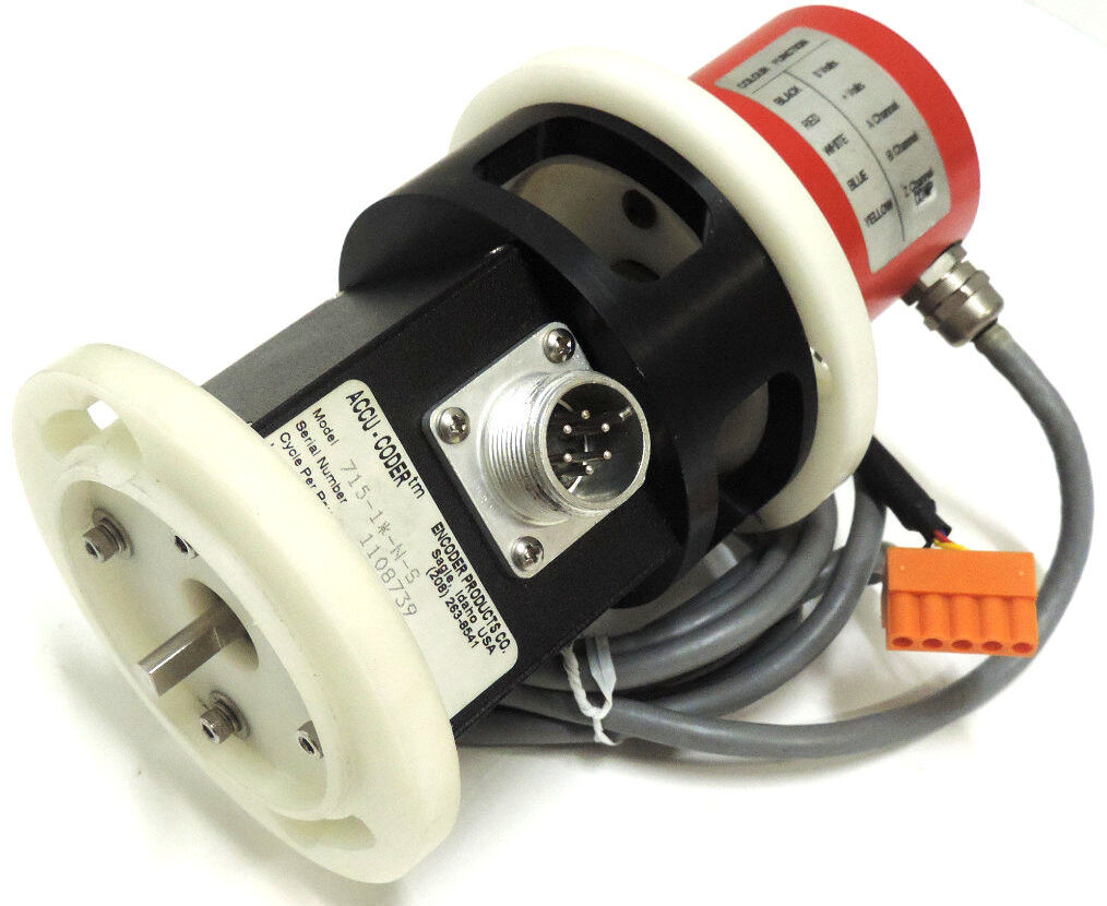 ACCU-CODER INCREMENTAL SHAFT ENCODER 715-1*-N-S, 5-28 VDC INPUT W/ IED ...