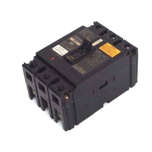 MITSUBISHI NF-SF2020 CIRCUIT BREAKER 20 AMP, 2P, 480V, NFSF2020 ...