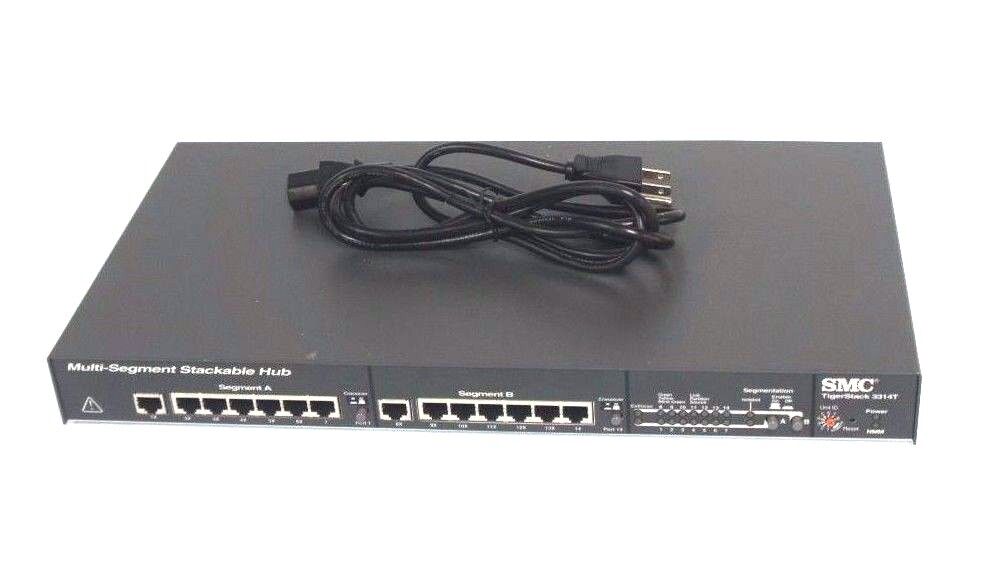 SMC 3314T TIGERSTACK MULTI-SEGMENT STACKABLE HUB — PremiumPLC