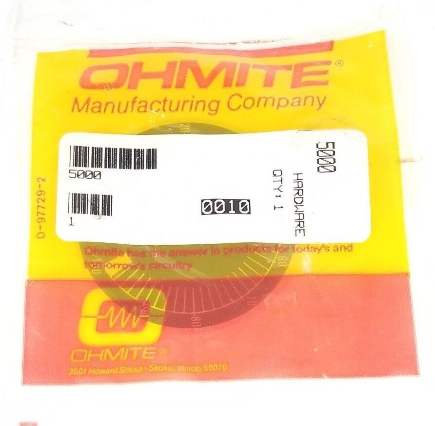 NEW OHMITE 5000 POTENTIOMETER DIAL FACE PLATE — PremiumPLC