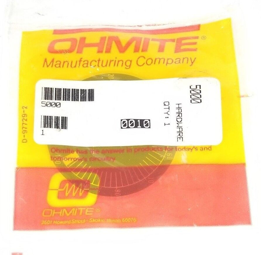 NEW OHMITE 5000 POTENTIOMETER DIAL FACE PLATE — PremiumPLC