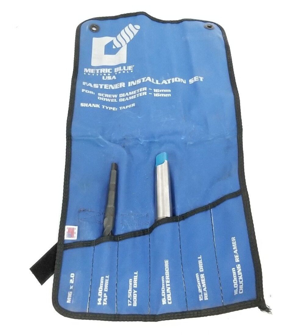 METRIC BLUE FASTENER INSTALLATION SET W/ 14.00MM TAP DRILL & 16.00MM C ...