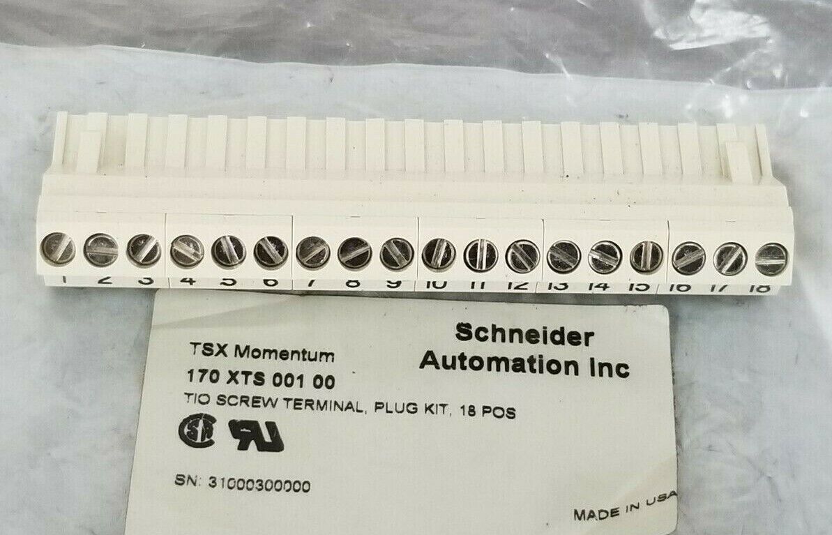 AEG MODICON 170-XTS-001-00 SCREW TERMINAL STRIP 18-PIN 170XTS00100 ...
