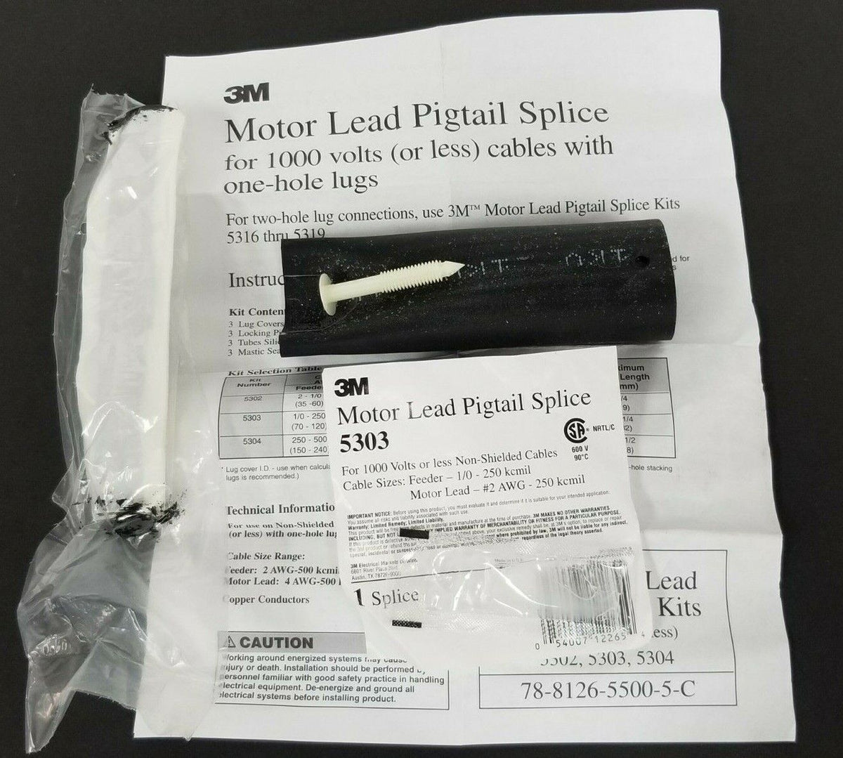 NEW 3M 5303 MOTOR LEAD PIGTAIL SPLICE KIT — PremiumPLC