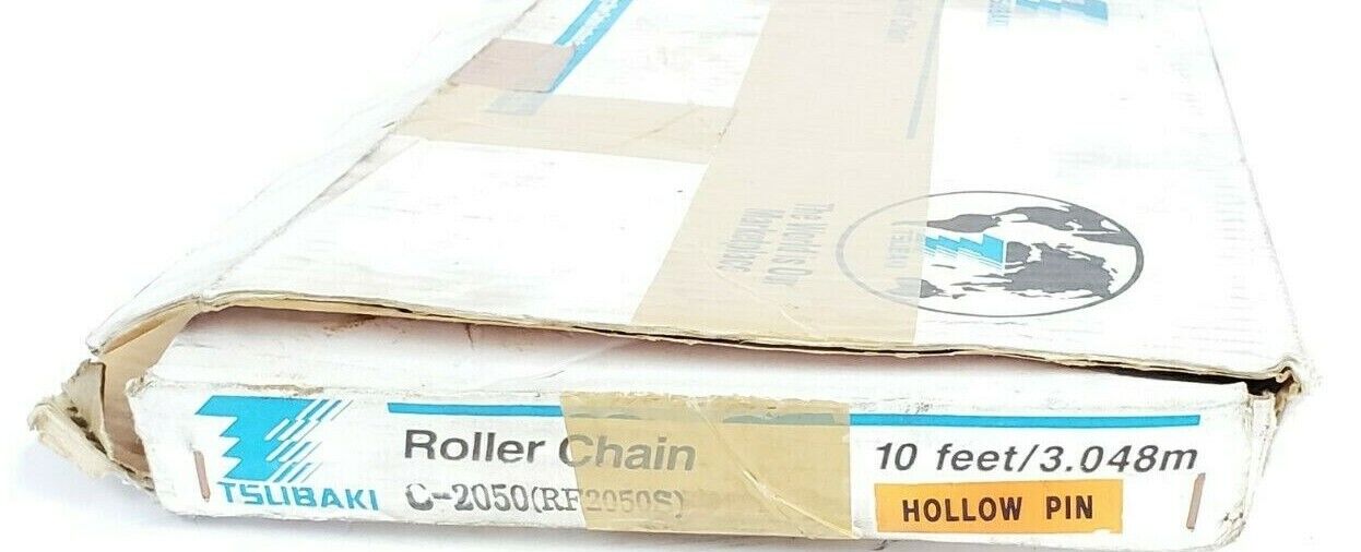 NEW TSUBAKI C-2050 (RF2050S) ROLLER CHAIN, 10FT — PremiumPLC