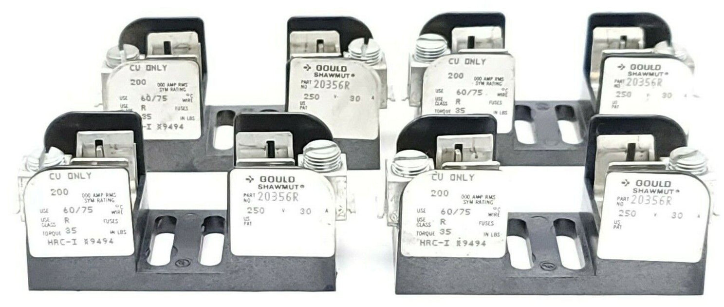 LOT OF 4 GOULD SHAWMUT 20356R FUSE BLOCKS 250V 30A — PremiumPLC