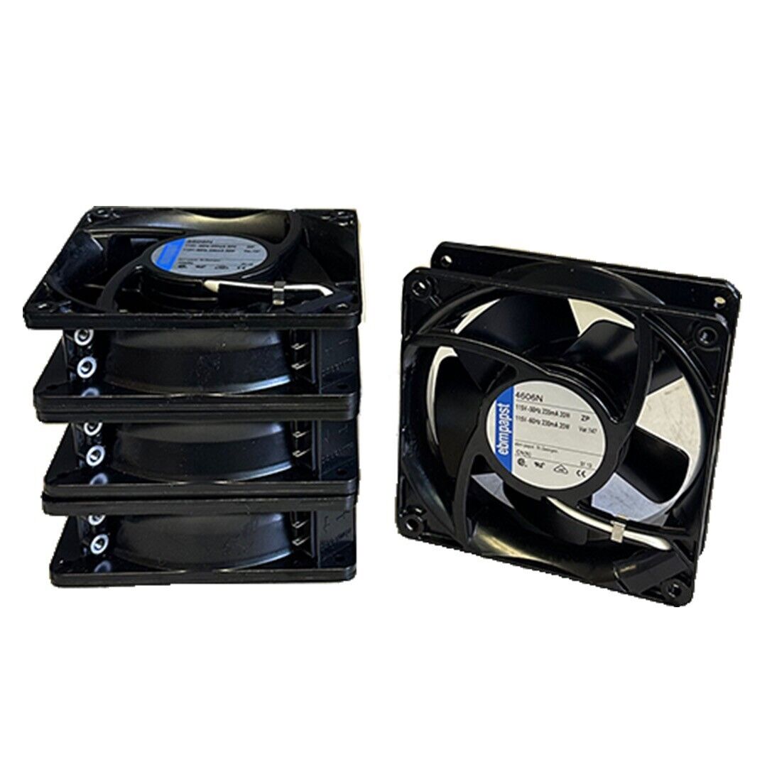 4 NEW EBMPAPST 4606N AXIAL FANS 115V 50Hz 235mA 20W / 115V 60Hz 230mA — PremiumPLC