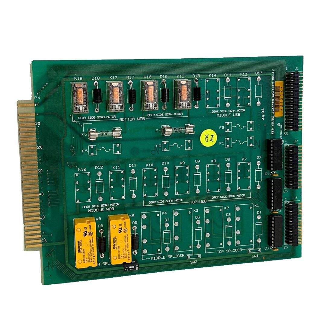 QUAD TECH WEB GUIDE 2000 SCANNER-SPLICER AC RELAY BOARD 44-94 / 4494 ...