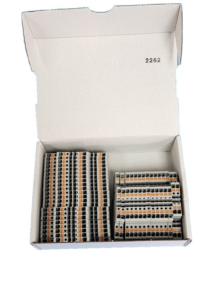 BOX OF 37 NEW ALLEN BRADLEY 1492-PD3 /A IEC FEED-THROUGH PUSH-IN TERMI ...