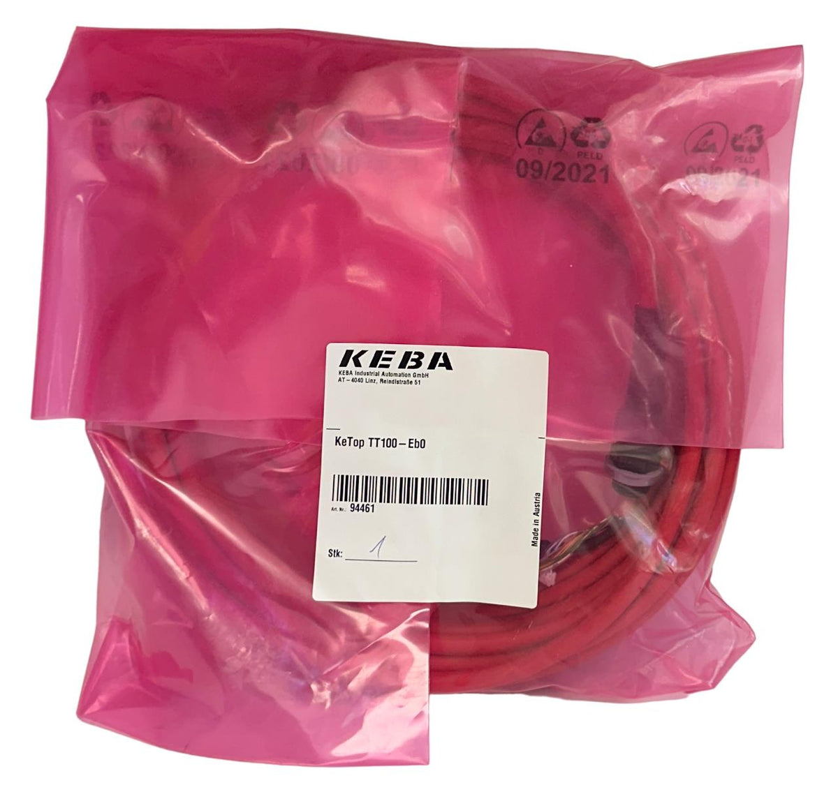 KEBA 94461 / KeTop TT100-Eb0 STANDARD 18-WIRE OPEN ENDED CABLE FOR HMI ...