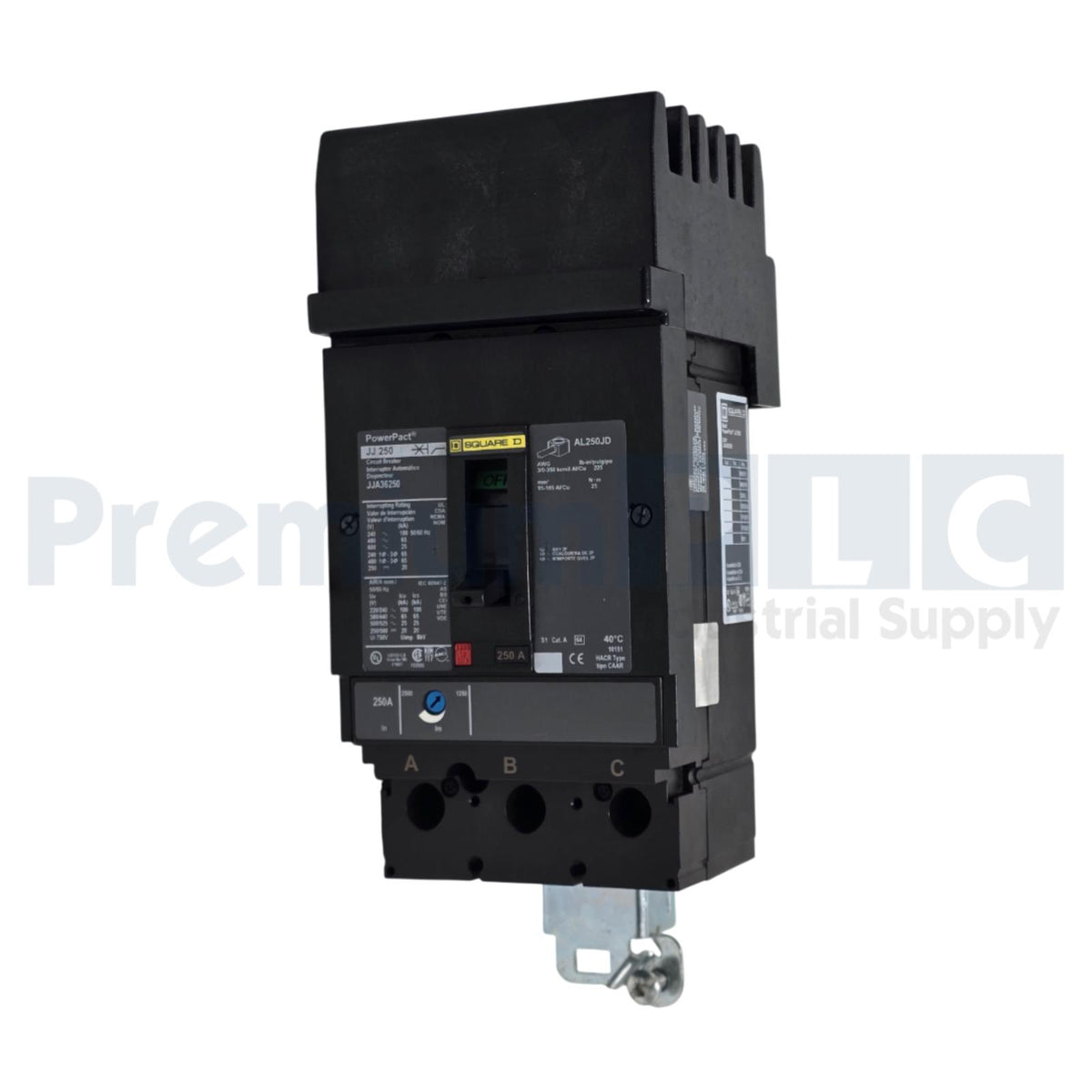 SQUARE D JJA36250 PowerPact JJ 250 CIRCUIT BREAKER 250A, 3-POLE, 600VA — PremiumPLC