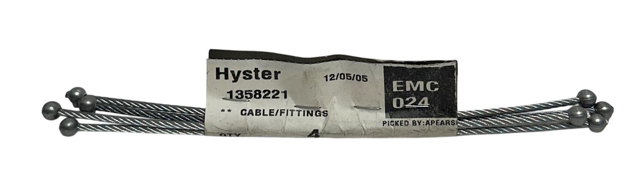 4 HYSTER 1358221 / HY1358221 OEM BRAKE CABLE FITTINGS FOR FORKLIFT NSN ...