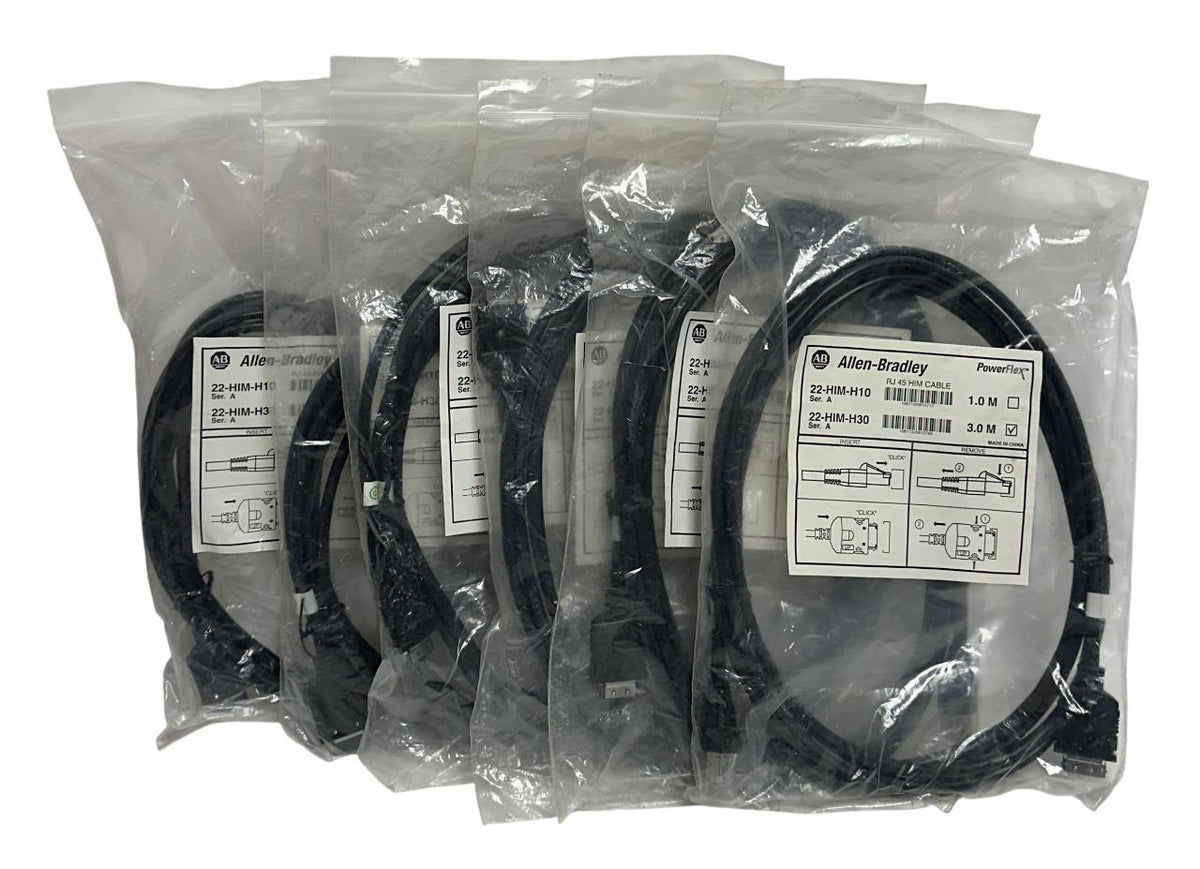 6 ALLEN BRADLEY 22-HIM-H30 /A PowerFlex RJ45 HIM DSI CABLE KITS 3M OEM ...