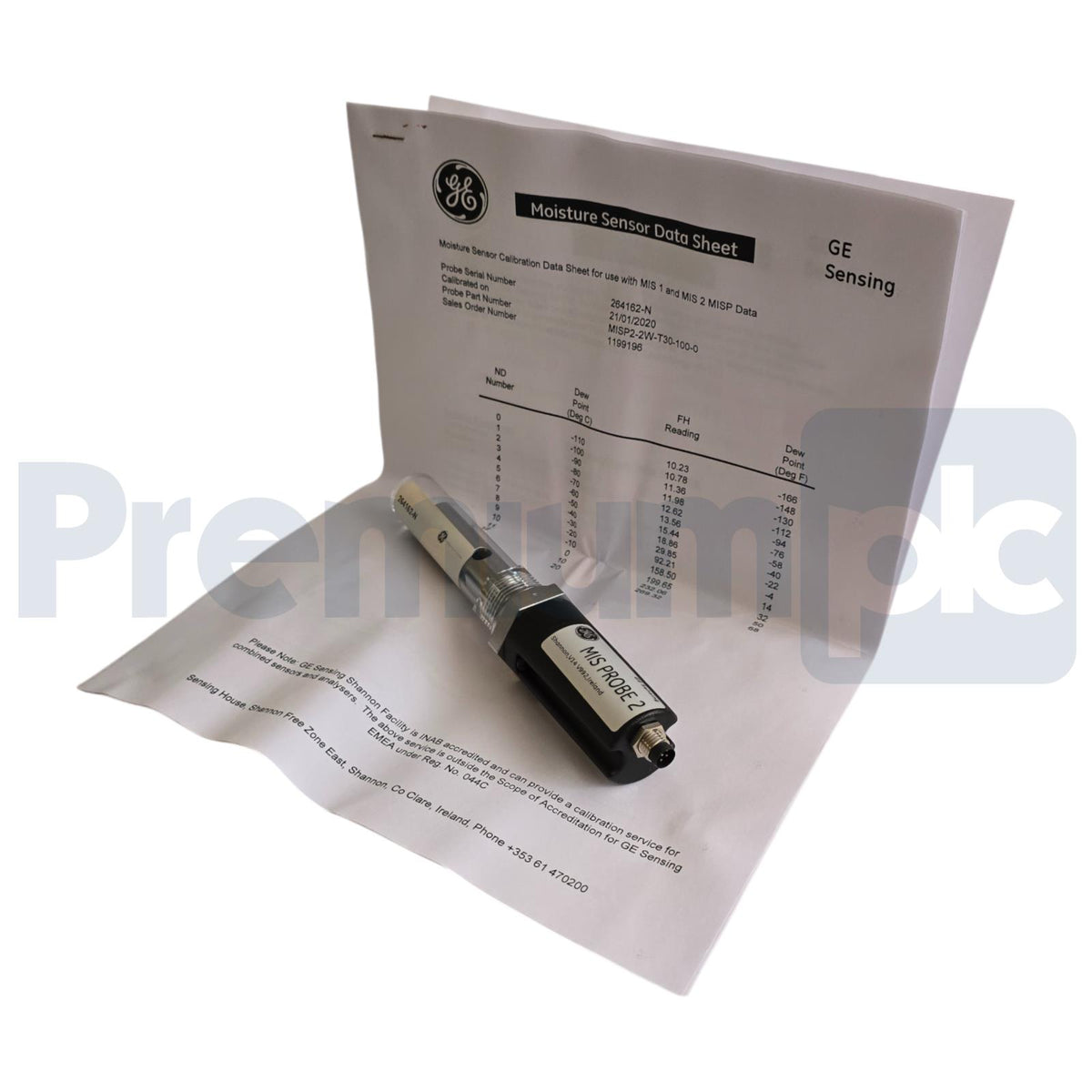 GE Sensing Panametrics MISP2 MOISTURE SENSOR MIS PROBE 2 MISP2-2W-T30 ...