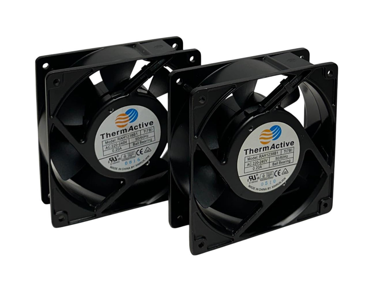 2 ThermActive RAH1238B1 AC AXIAL FANS 220-240VAC 50/60Hz BALL BEARING ...