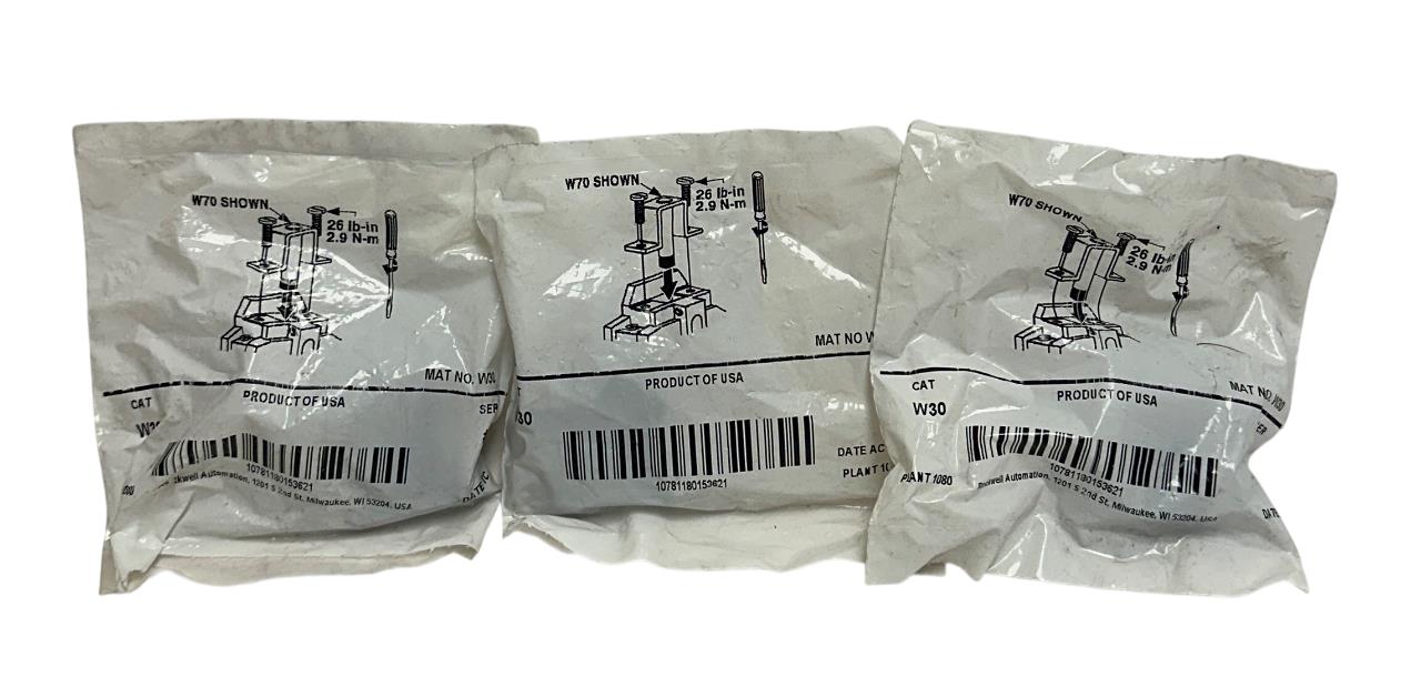 3 ALLEN BRADLEY W30 HEATER ELEMENTS TYPE W / W SERIES BULLETIN 500 STA ...