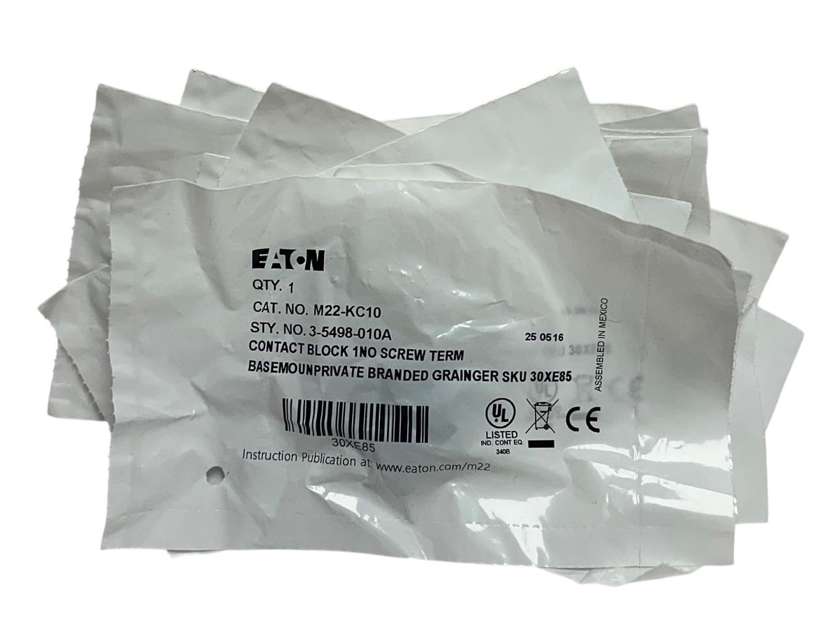 12 EATON M22-KC10 / 3-5498-010A CONTACT BLOCKS 1NO SCREW TERMINAL 30XE ...