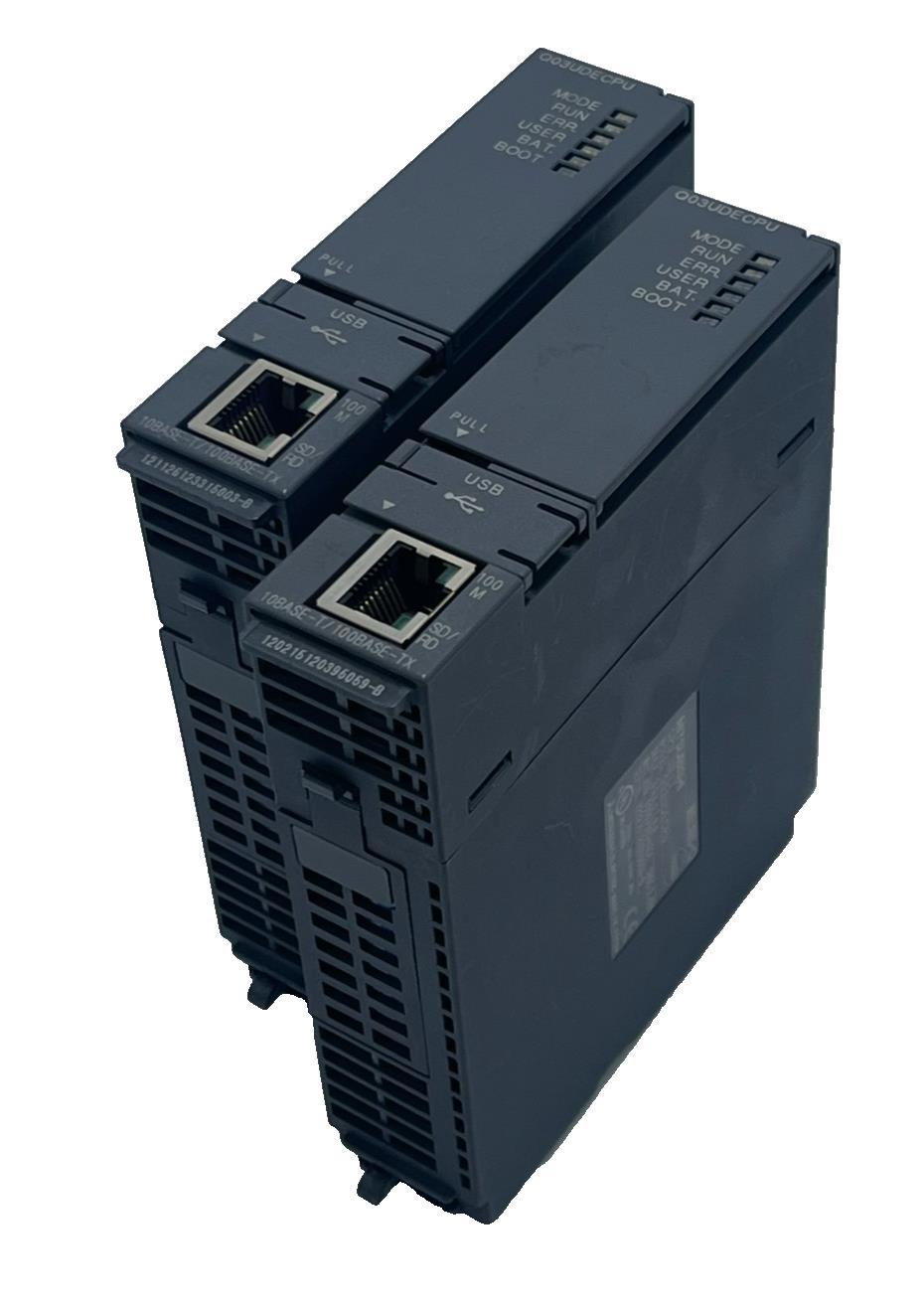 (2) Mitsubishi Q03UDECPU Universal Model Q PLC CPU Module Ethernet USB ...