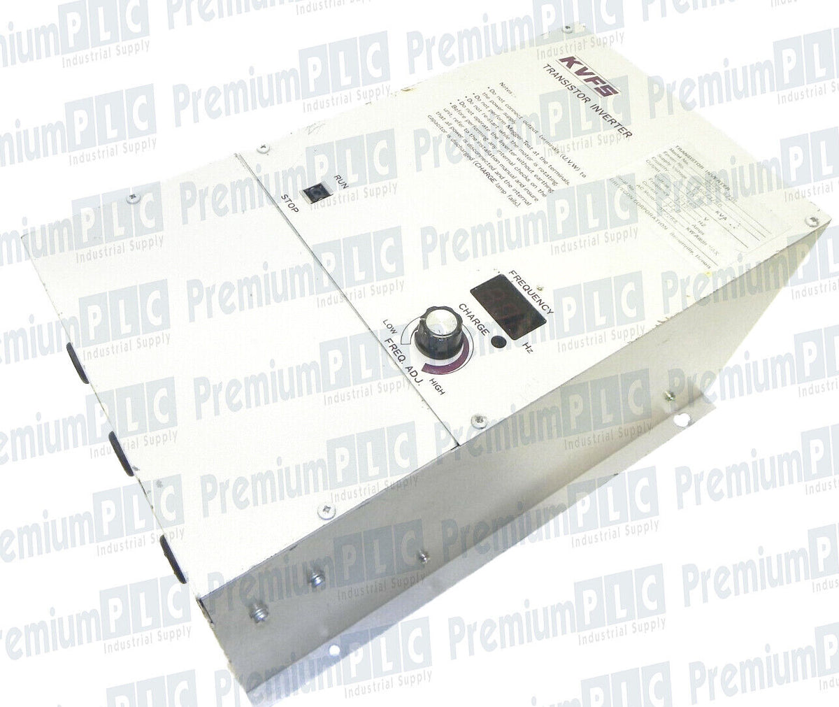 DRIVECON CORPORATION KVFS 475E 10.0HP 13.5 KVA TRANSISTOR INVERTER KVF ...