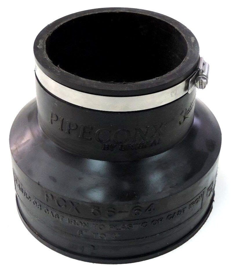 NEW PIPECONX BY UNISEAL PCX 56-64 RUBBER COUPLING 6" TO 4" MISSING ONE ...
