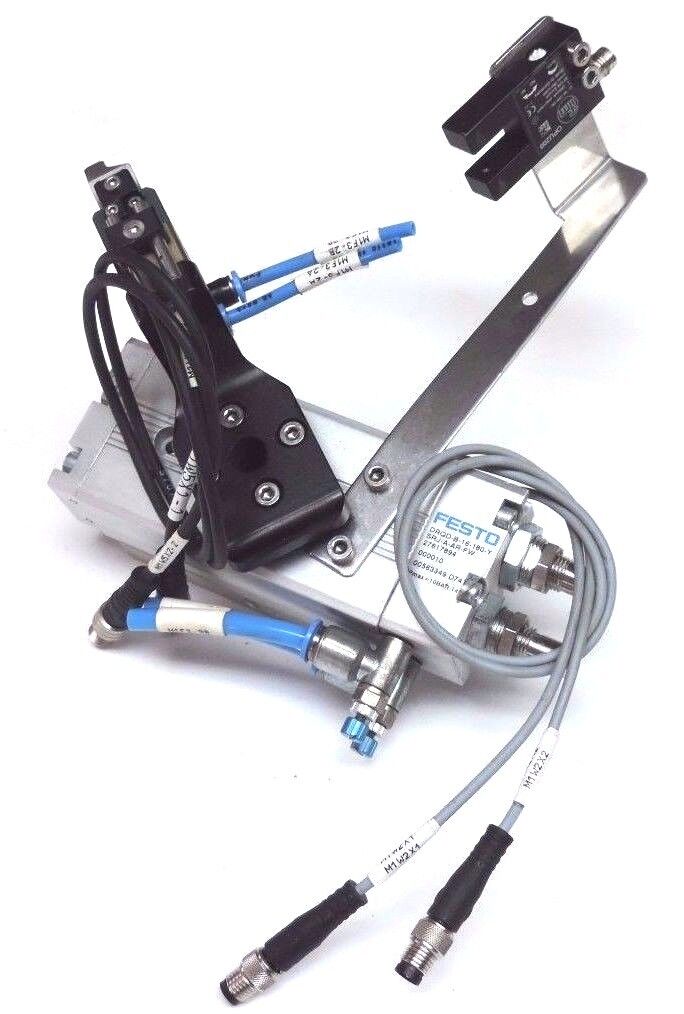 FESTO DRQD-B-16-180-Y-SRJ-A-AR-FW SEMI ROTARY DRIVE SCHUNK 340010 GRIP ...