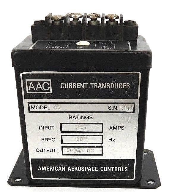 AMERICAN AEROSPACE CONTROLS AAC MODEL C5 CURRENT TRANSDUCER 0-5 AMPS ...