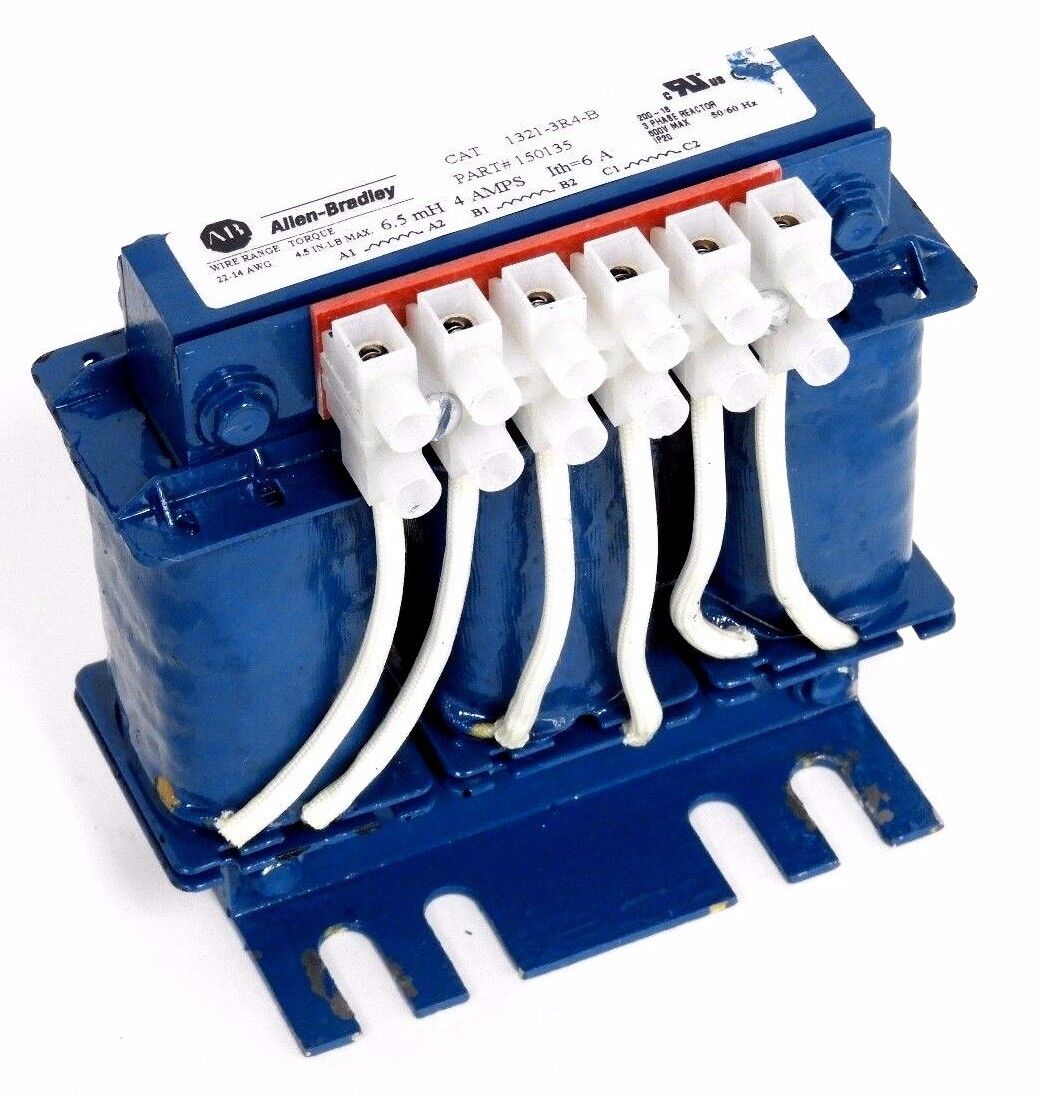 ALLEN BRADLEY 1321-3R4-B REACTOR 3 PHASE 600V, 50/60HZ, 13213R4B ...